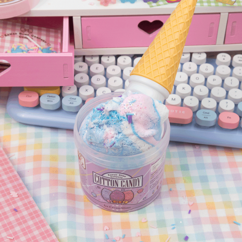 Cotton Candy Scented Ice Cream Pint Slime – KSC