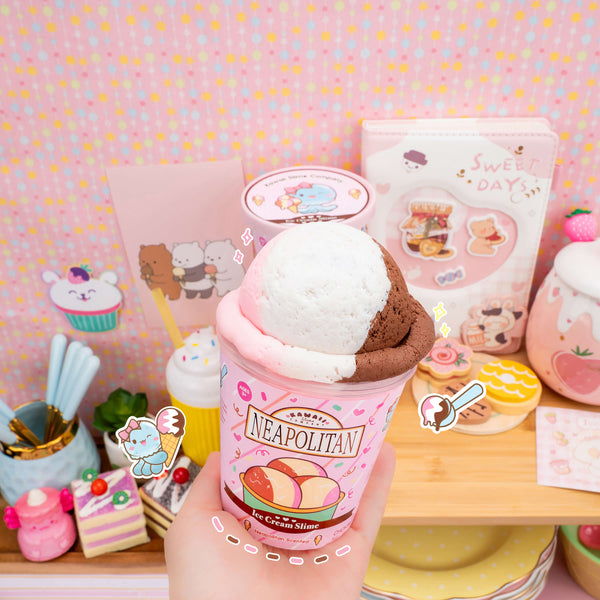 Neapolitan Scented Ice Cream Pint Slime – KSC